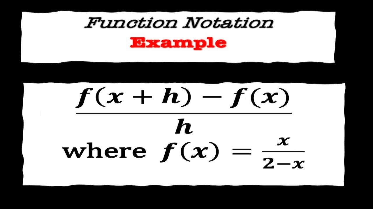 Function Notation - Example - Pre - Calculus