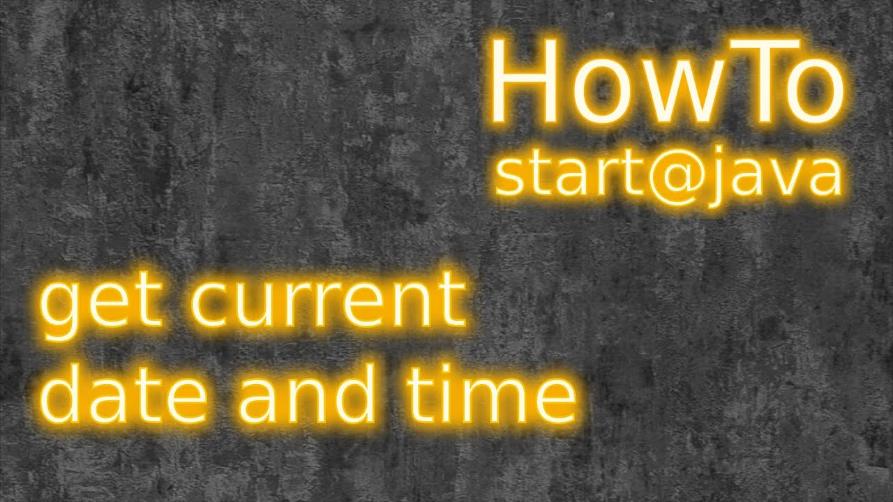 Java: get current date and time