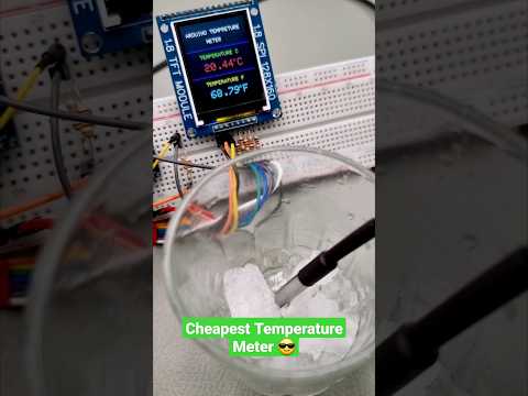 How to Make a Temperature Gauge with Arduino and DS18B20 Sensor 🤯😍