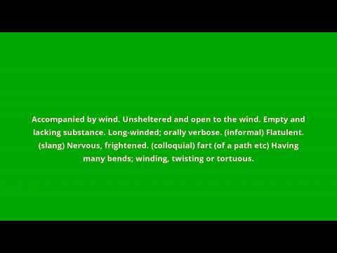 what is the meaning of windy