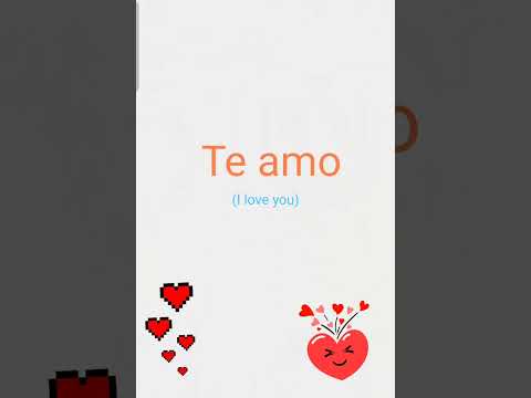 How to pronounce, how to say -I love you- in Spanish. Te amo.