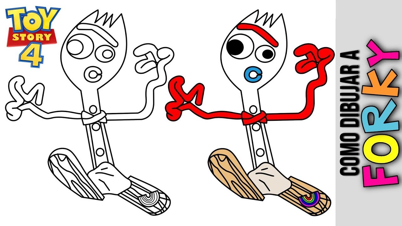 Como Dibujar A Forky De Toy Story 4 😃 Dibujos Faciles 😃 Dibujos A Lapiz 😃 Dibujos 😃 Caricaturas