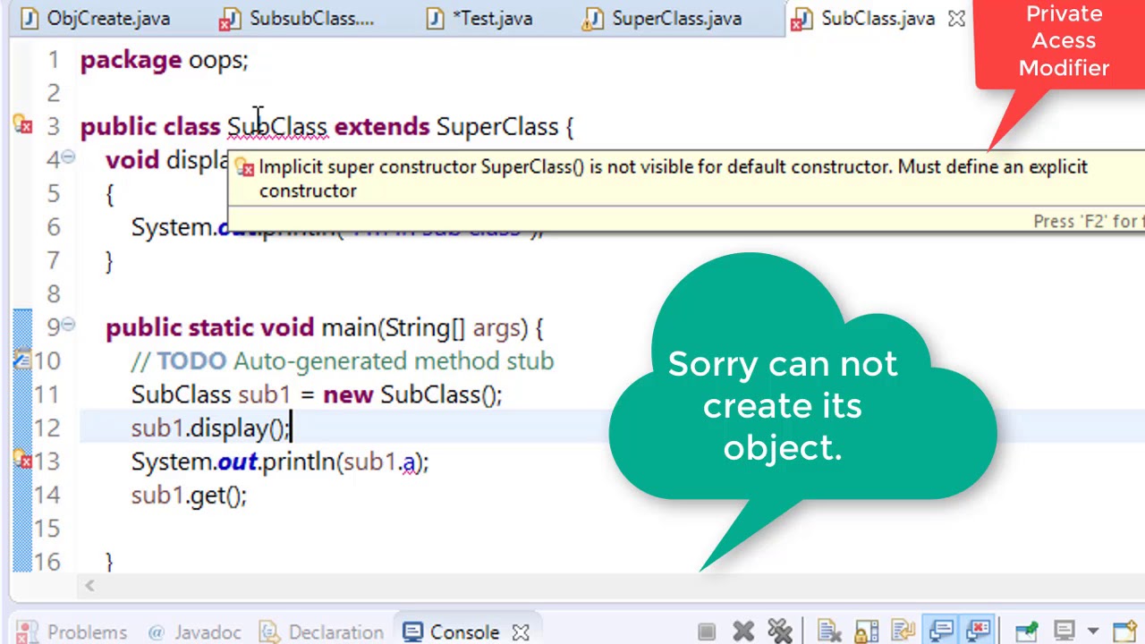 62. Access modifiers in java