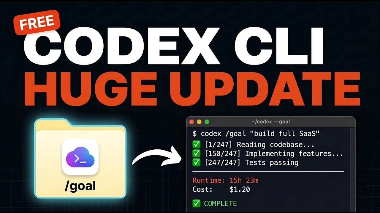 Codex CLI + Goals Plugin = Full Apps INSTANTLY (FREE*)