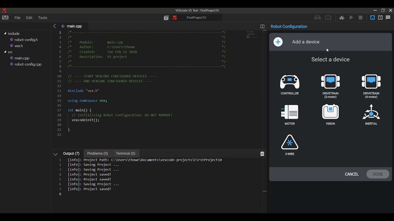 VEXcode V5 Text Tutorial Part 1 - The Layout & Interface