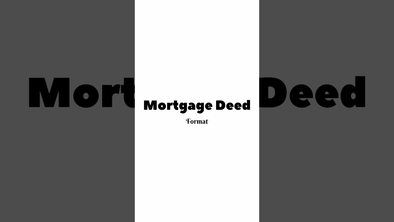 #How to write #Mortgage Deed #format #law #advocate #currentaffairs #newlaws