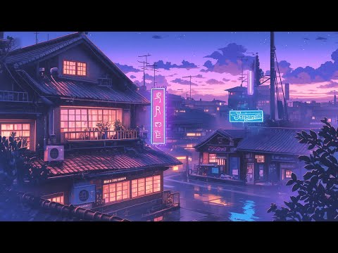 Lofi Hip Hop Beats π 1980s & 90s Retro Vibes & Nostalgic Japanese Town Ambience π Lofi Rain Playlist
