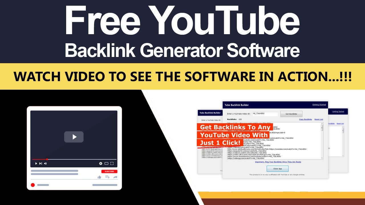 YouTube Backlink Generator Software For Free