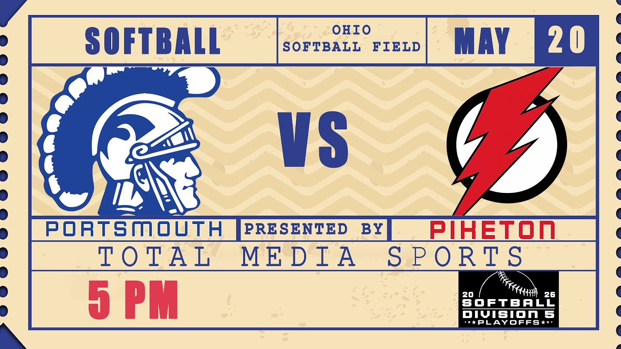 Softball Division 5 Playoffs: Piketon Redstreaks VS Portsmouth Trojans