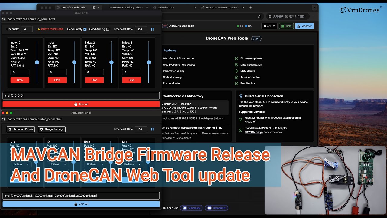 DroneCAN GUI Web Tools running on browser - Blog - ArduPilot Discourse