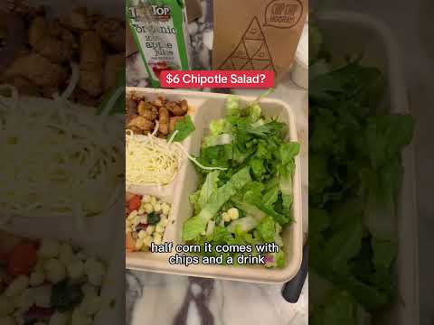 Affordable chipotle hack: kid's meal salad recipe #mexicanfood