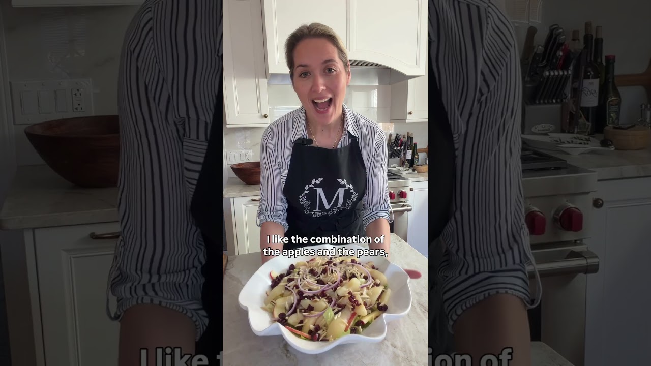 Pear & Apple Salad #momshungrykitchen #recipe #easyrecipe #easysaladrecipe