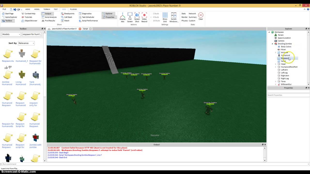 Roblox Studio Tutorial: My Respawn Script For Humanoids