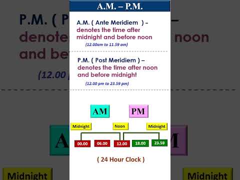 A.M and P.M | Full form of A.M and P.M | Learn to tell time in AM and PM | Learn & Nurture #maths
