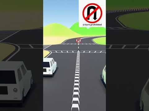 Traffic Signs In India | U -Turn prohibited Sign | 3D Animation | Mana 3D | #shorts