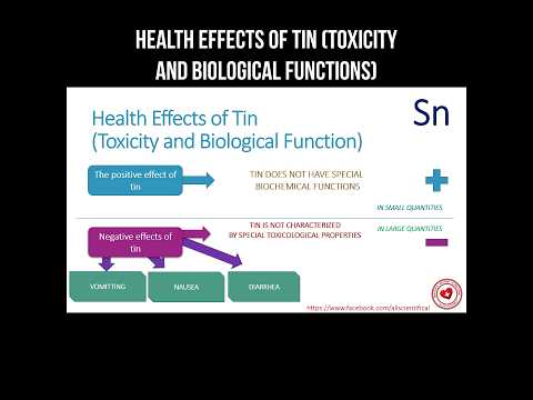 Health effects of tin (toxicity and biological functions) #tin #heavymetals #chemistry #toxicology