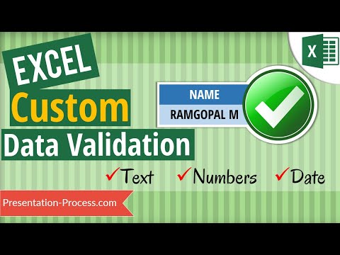 How to use Custom Data Validation in Excel