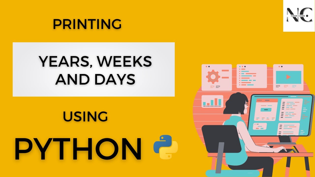 Write a Program to Convert days into Years, Weeks and days || Visual Studio Code ||