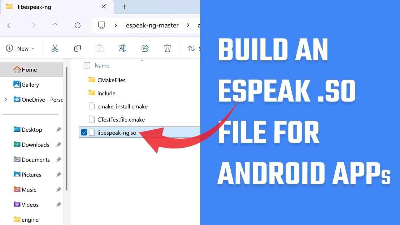 How to Build an libespeak-ng.so File for an Android Project Using CMake and NDK