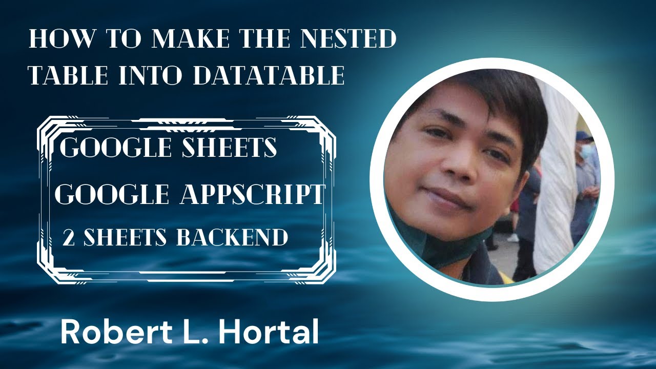 How to make the nested table into dataTable inside the DataTable