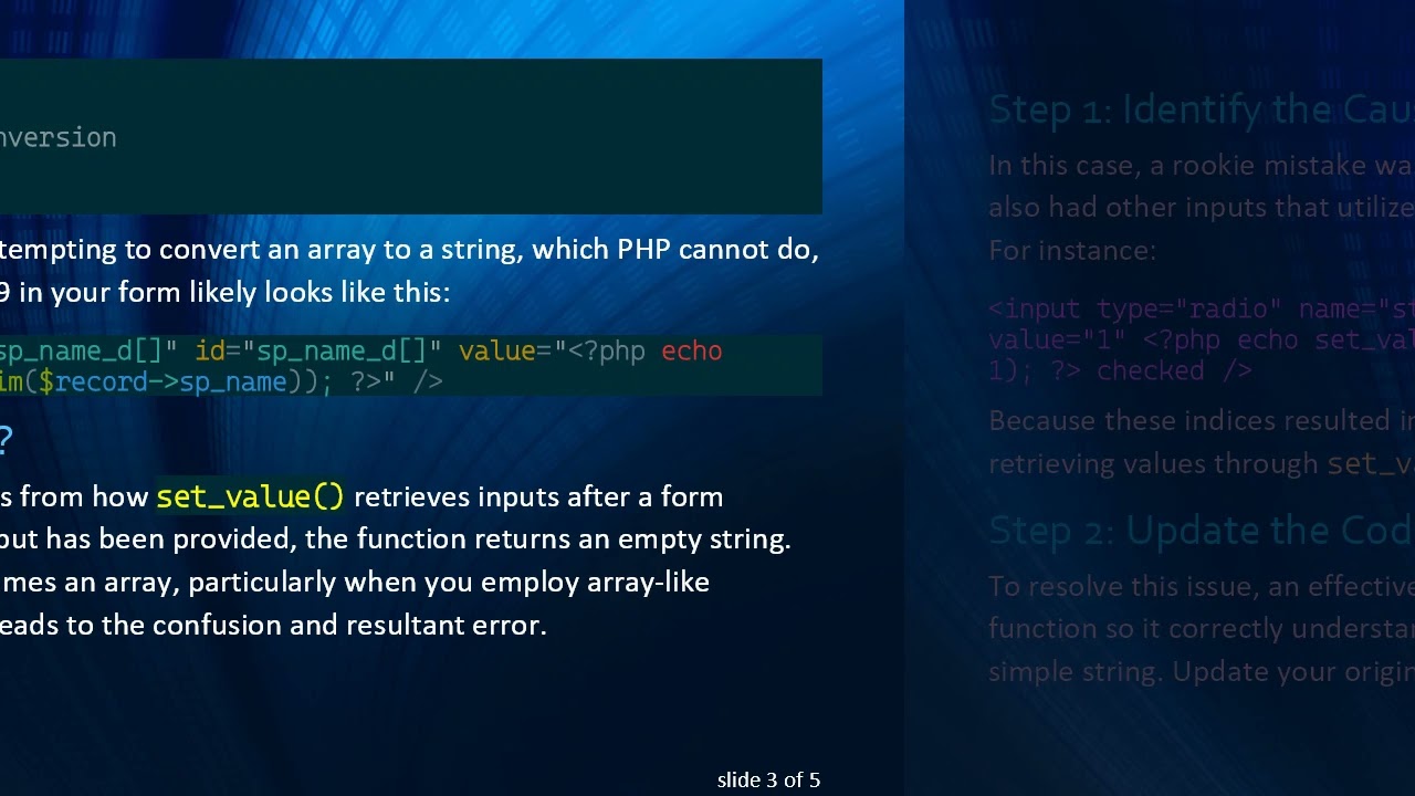 How to Resolve the Array to String Conversion Error in CodeIgniter Forms