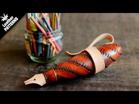 Leather pen case tutorial
