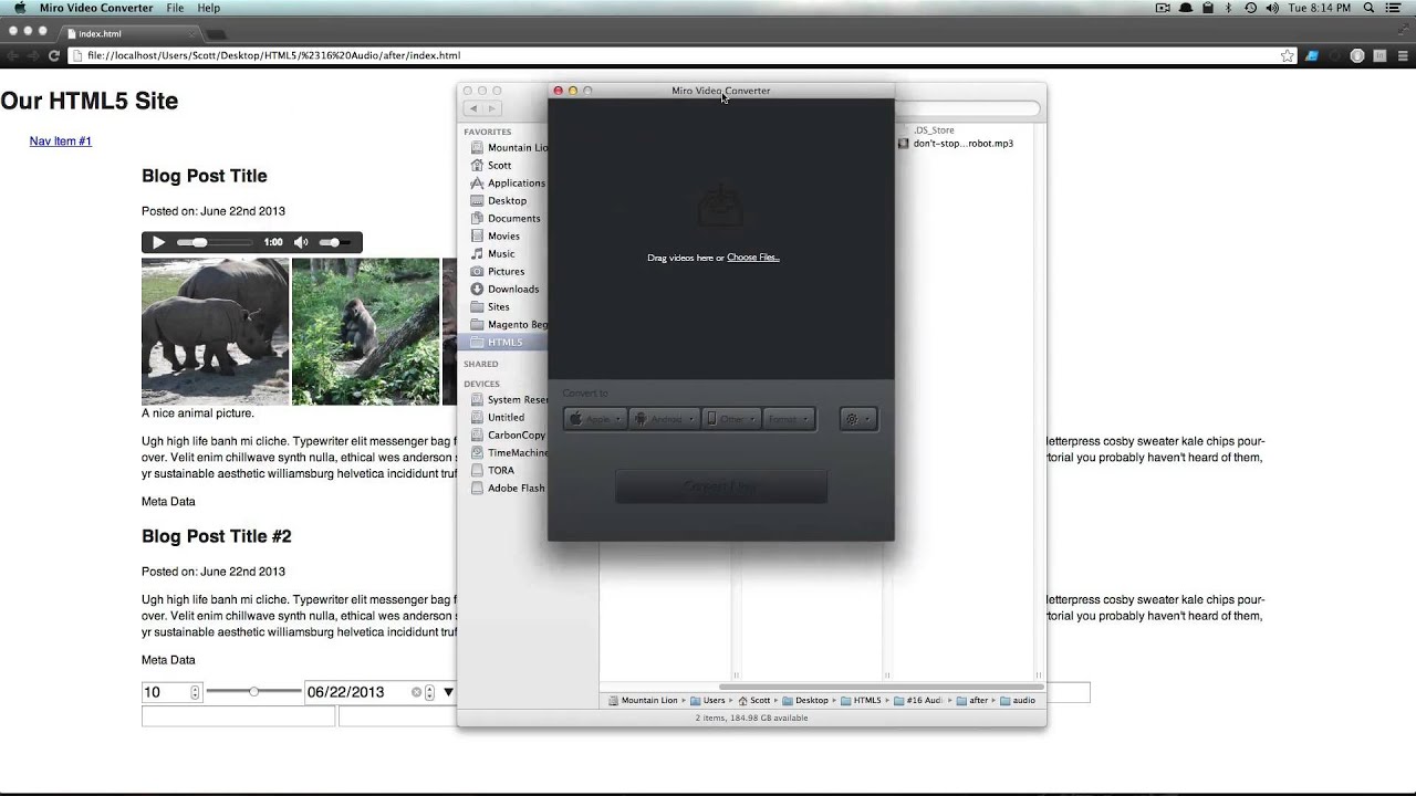 HTML5 Tutorials #16 - How To Play Audio With HTML5