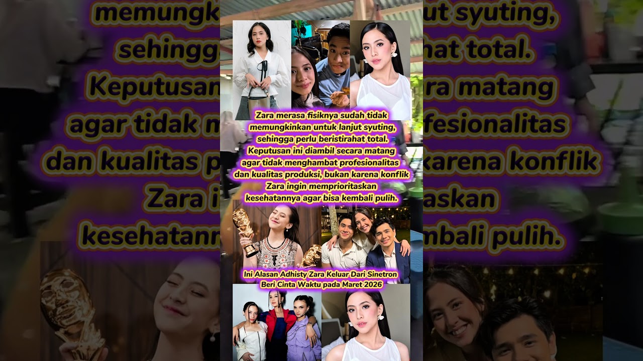 Alasan Adhisty zara mundur dari sinetron bcw #gosipartishariini