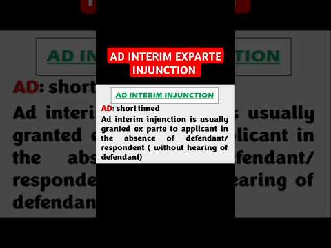 AD INTERIM INJUNCTION | EXPARTE INTERIM INJUNCTION #injunction #order39 #cpc #law