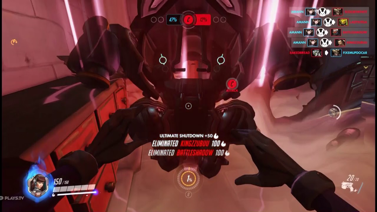 Overwatch: Dva 4 Kill Ult