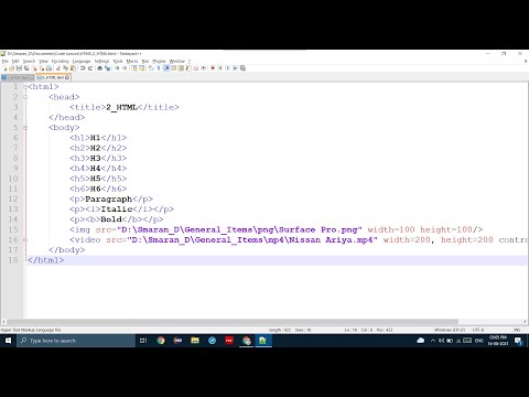 How to format text and embed files in HTML