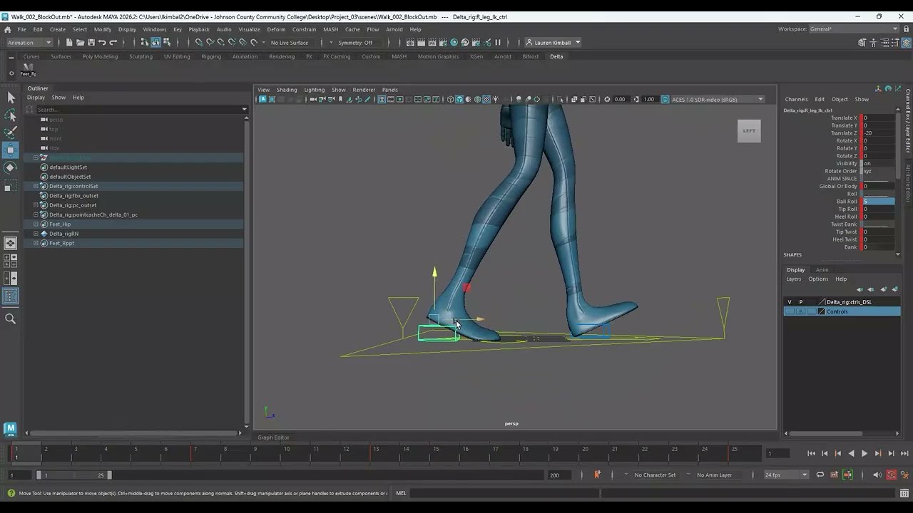 Animating a Walk Cycle in Maya -  Tutorial -  Part 01