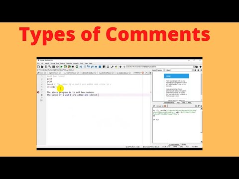 Types of Comments in python || Exploring Comment Types for Code Clarity || Lecture 14