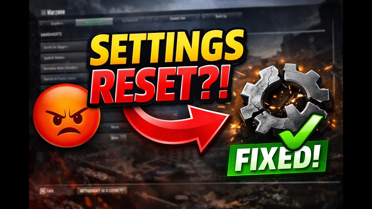 How to fix warzone Settings Keep Resetting