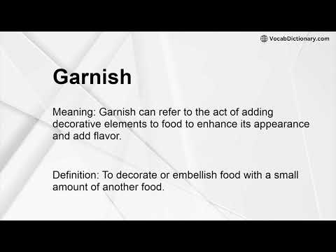 Garnish Meaning
