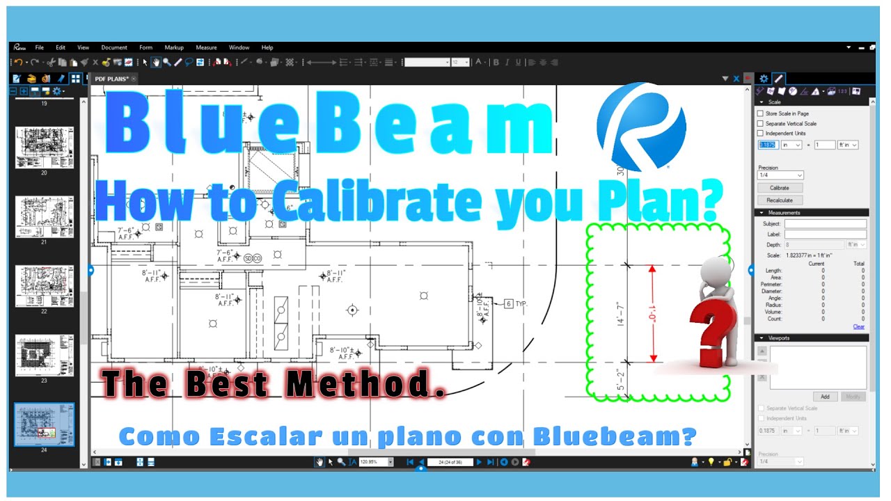 BlueBeam Revu Tips, How to Calibrate the Scale of your Plans (short Tutorial)