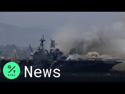 Several People Hurt in Ship Fire at a Naval Base in San Diego