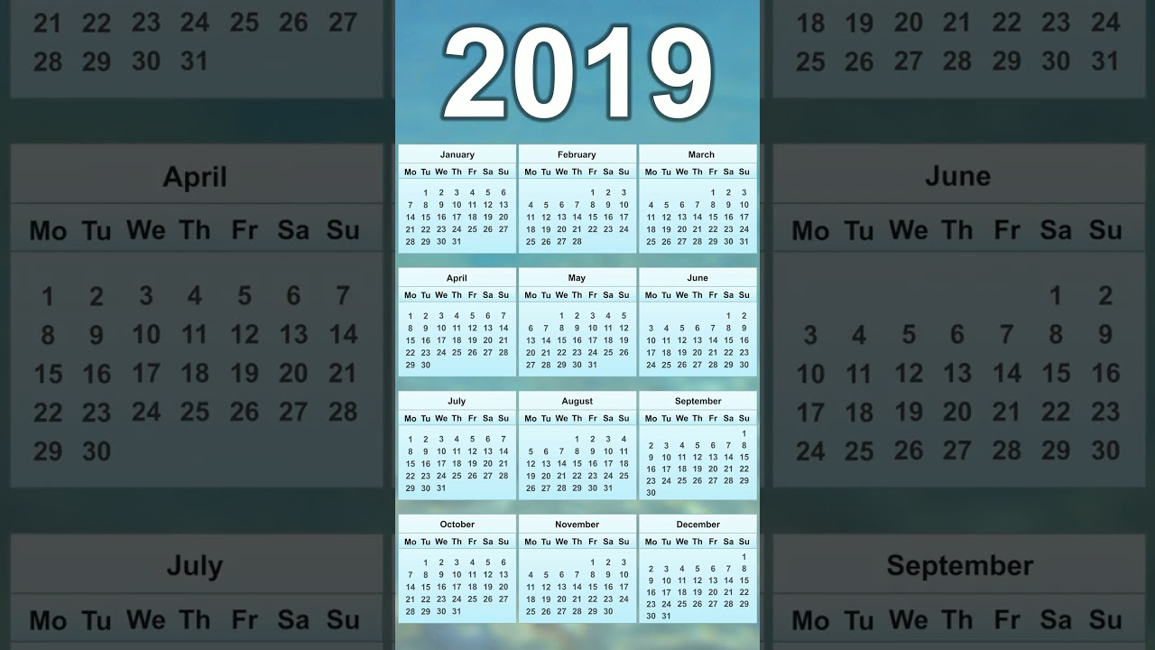 2019 Calendar