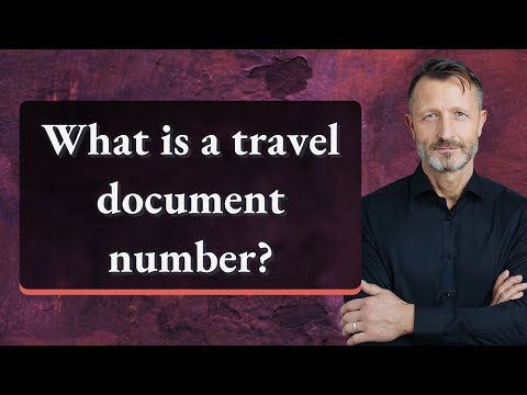 What is a travel document number?