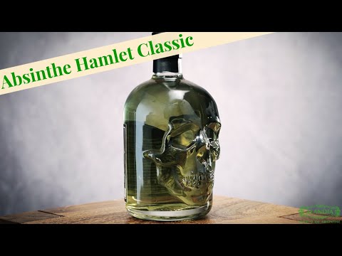 Absinthe Skull Bottle: Hamlet Classic Green