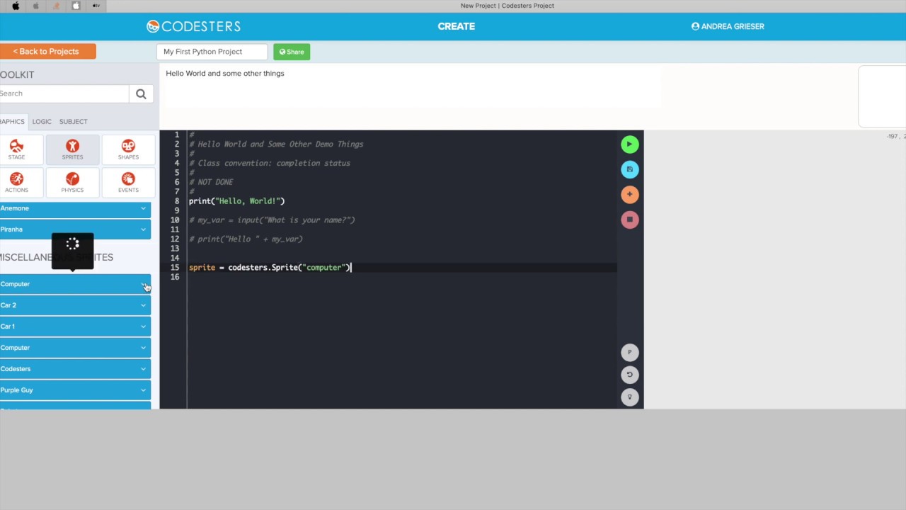 Codesters Intro and Tour