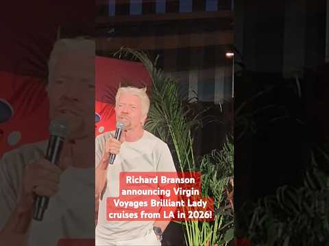 Richard Branson celebrated the launch of the Brilliant Lady LA cruises launching 4/26 with his team