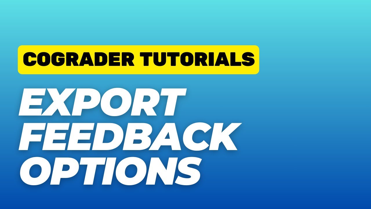 How to Export Student Feedback as PDFs and CSV Files