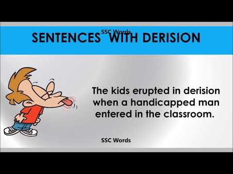 Derision - Improve English - Meaning and 5 sentences - GRE / CAT / GMAT word - SSC Words
