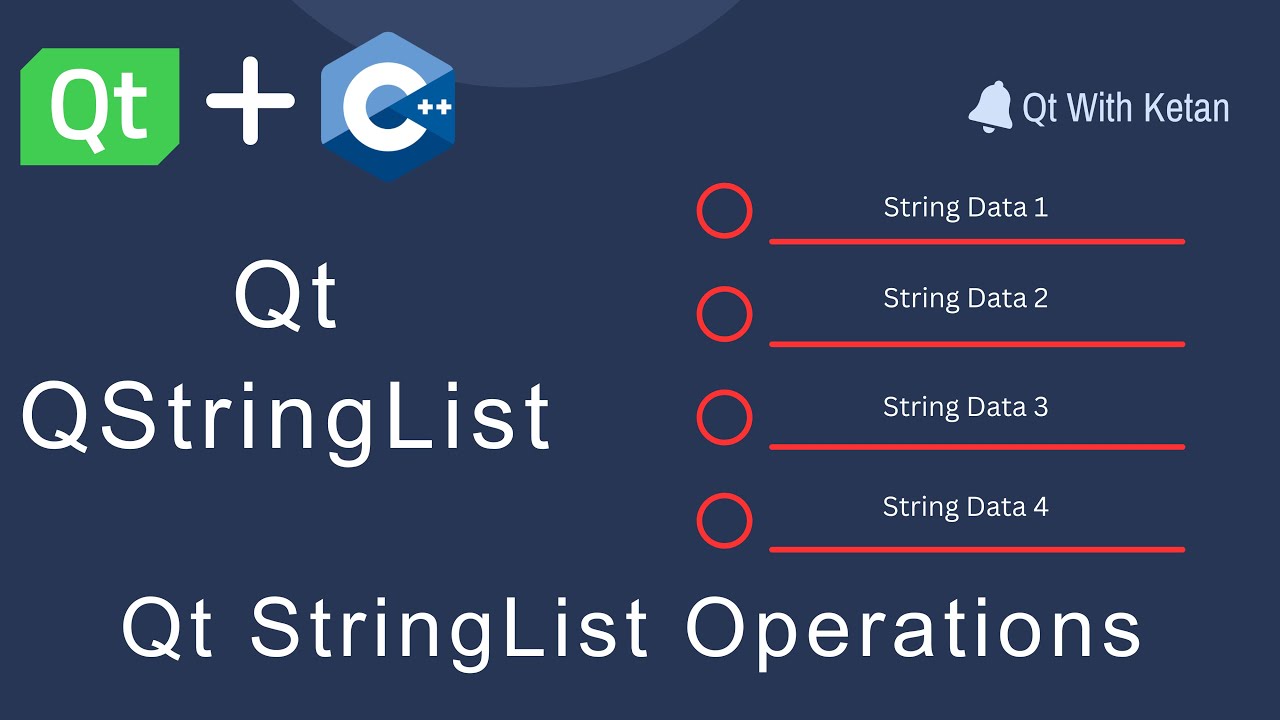 Qt QStringList | QStringList Class Use , Functions And Operations