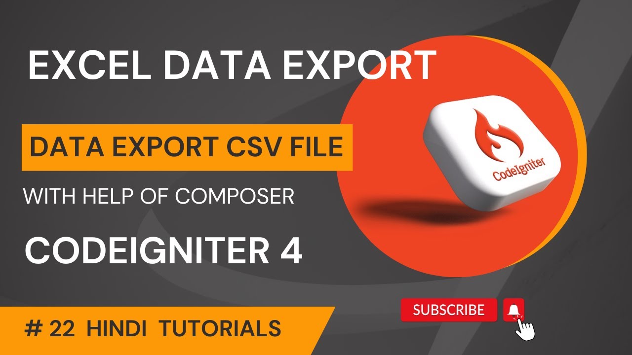 Excel Export Data in Codeigniter 4