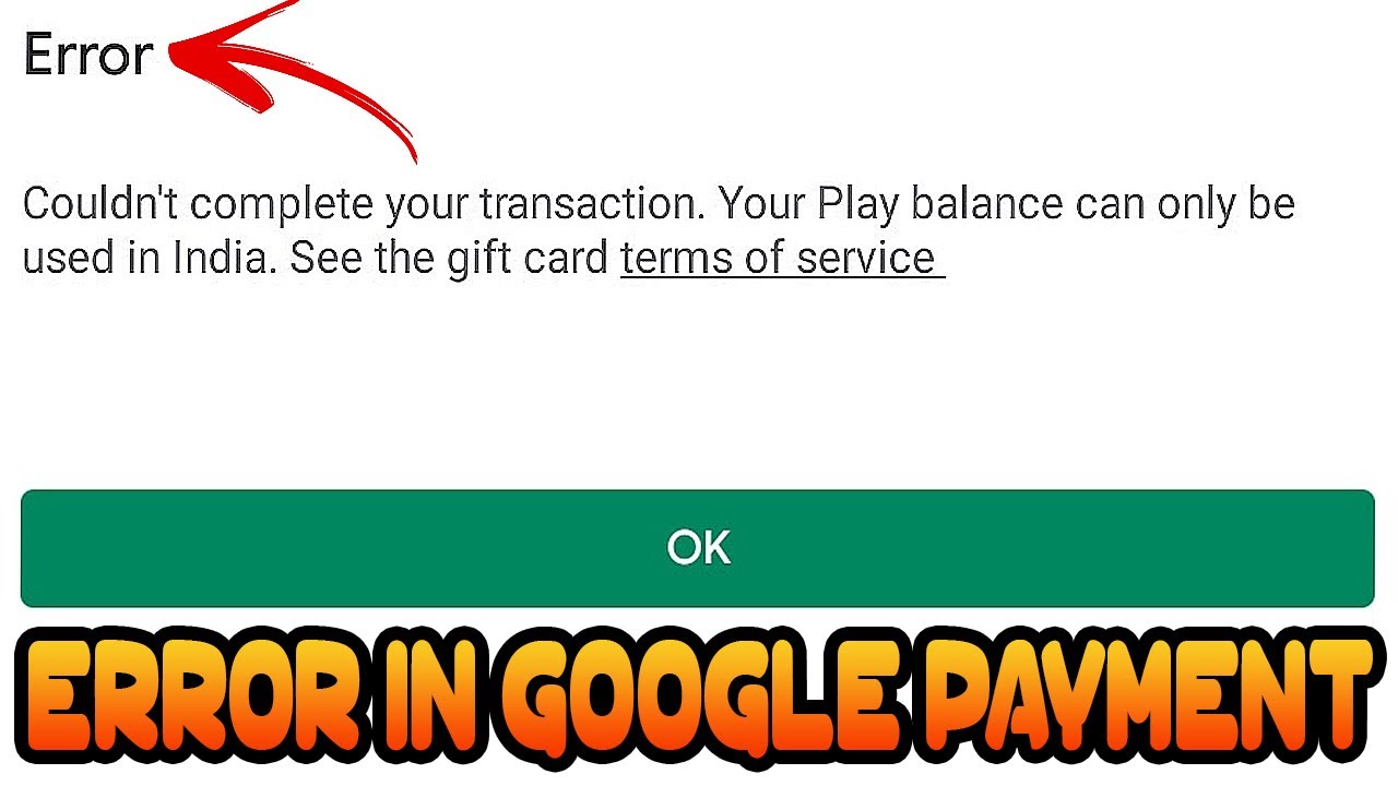 Transaction Cannot Be Completed Google Play Error | Google Playstore Purchase Problem Fix 2024