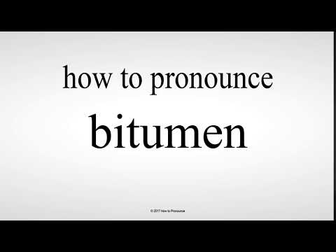 How to Pronounce bitumen
