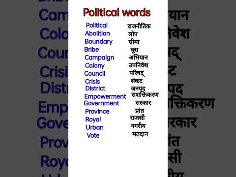 Political words #shorts #shortsfeed #viral #trending English speaking practice us