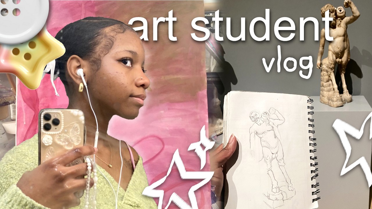 week in my life as an illustration student ⭐️ 🌀 | projects, critiques, work